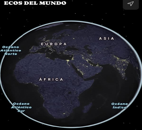 Desde un satélite o desde la Estación Espacial Internacional, el “Mundo ...