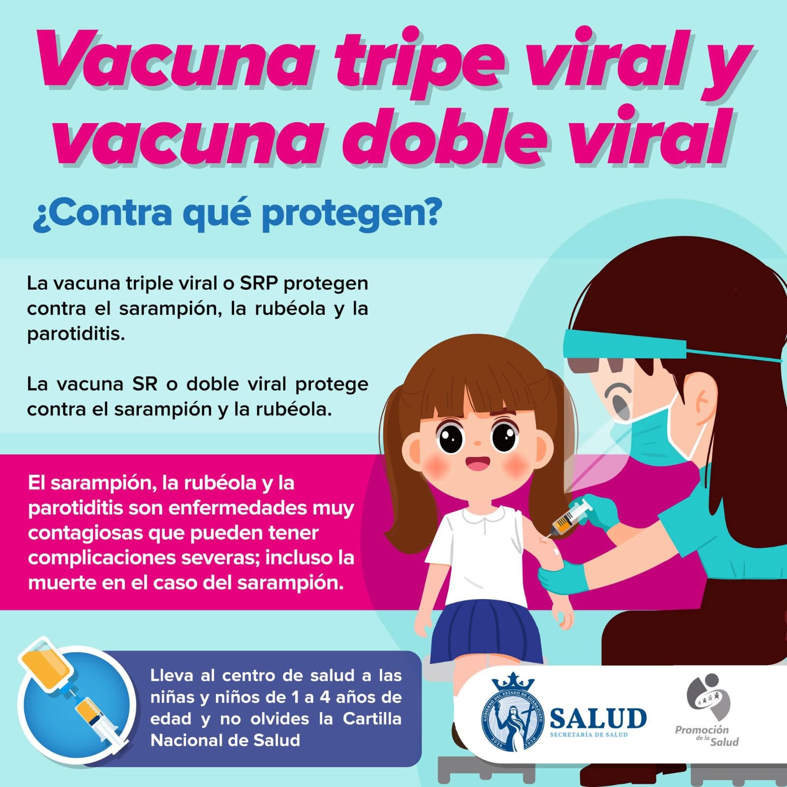 La vacuna triple viral protege a los menores de edad contra el ...